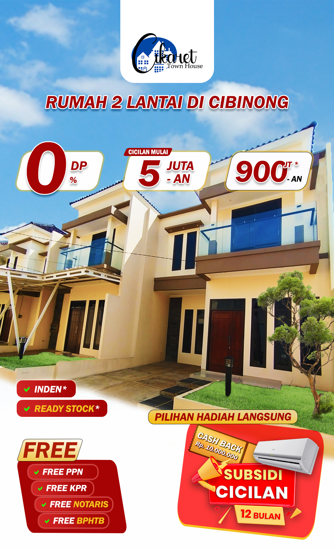 Rumah Cibinong Bogor | PROMO BOOKING FEE 790 RIBU